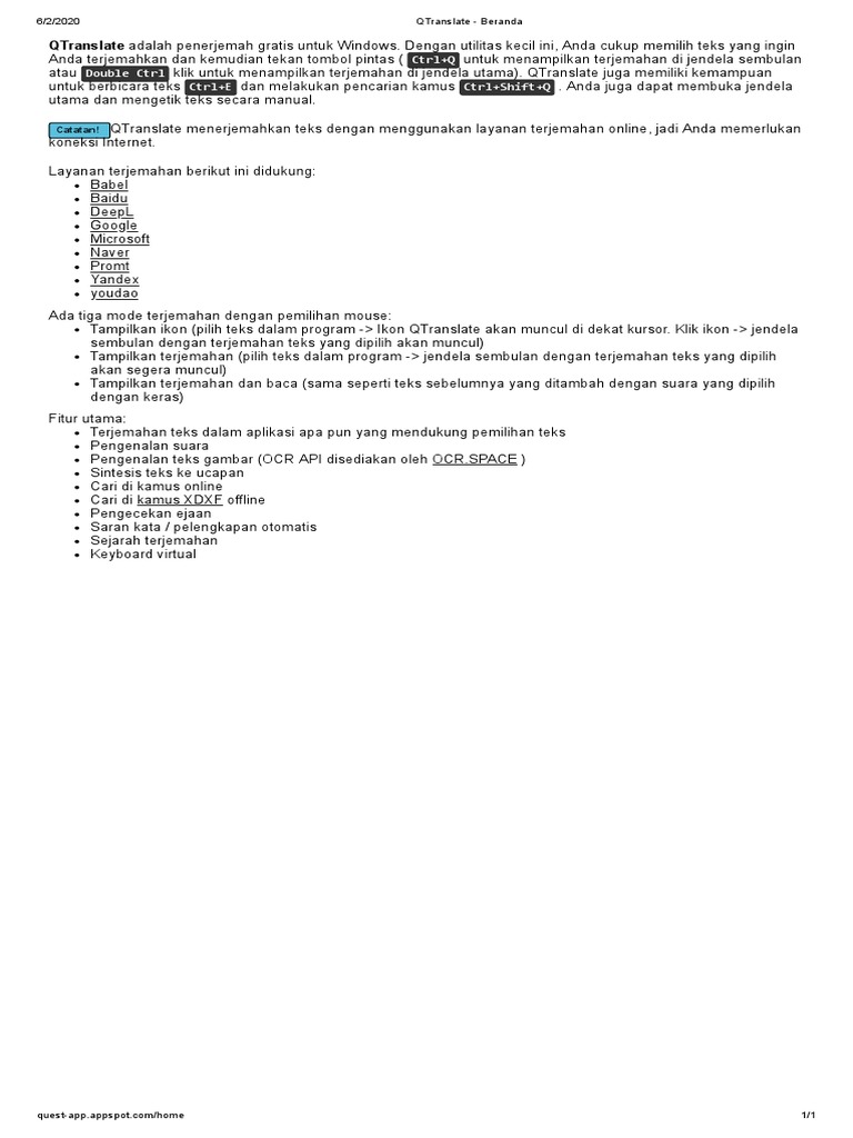 Cara Menggunakan Aplikasi QTranslate PDF | PDF | Seni | Komputer