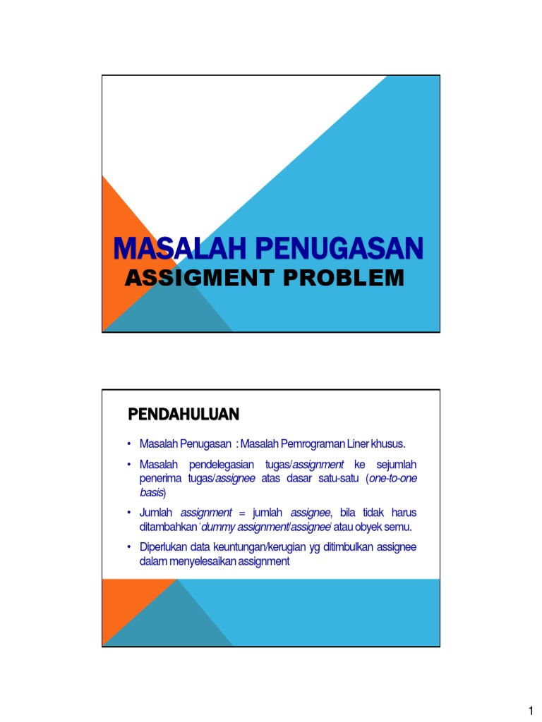 Masalah Penugasan | PDF