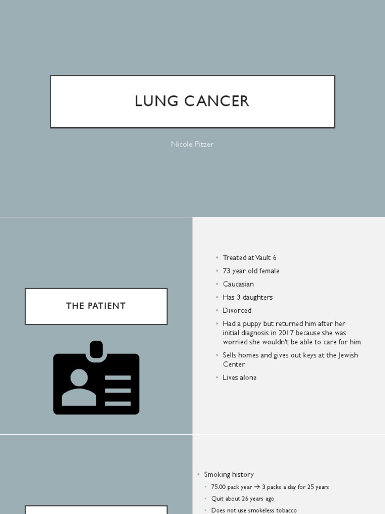 Lung Cancer Case Presentation | PDF | Lung Cancer | Non Small Cell Lung ...