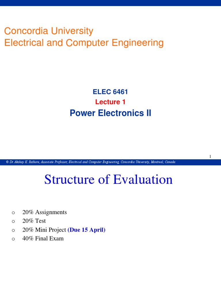 Lecture 1 | PDF | Power Electronics | Physical Quantities