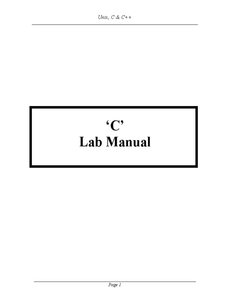 Unix C C Lab Mca Sem 1 And 2 Download Free Pdf Software C Programming Language 