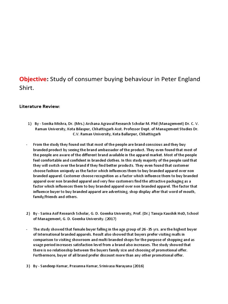 Branded Shirt Literature Review | Download Free PDF | Brand | Fashion