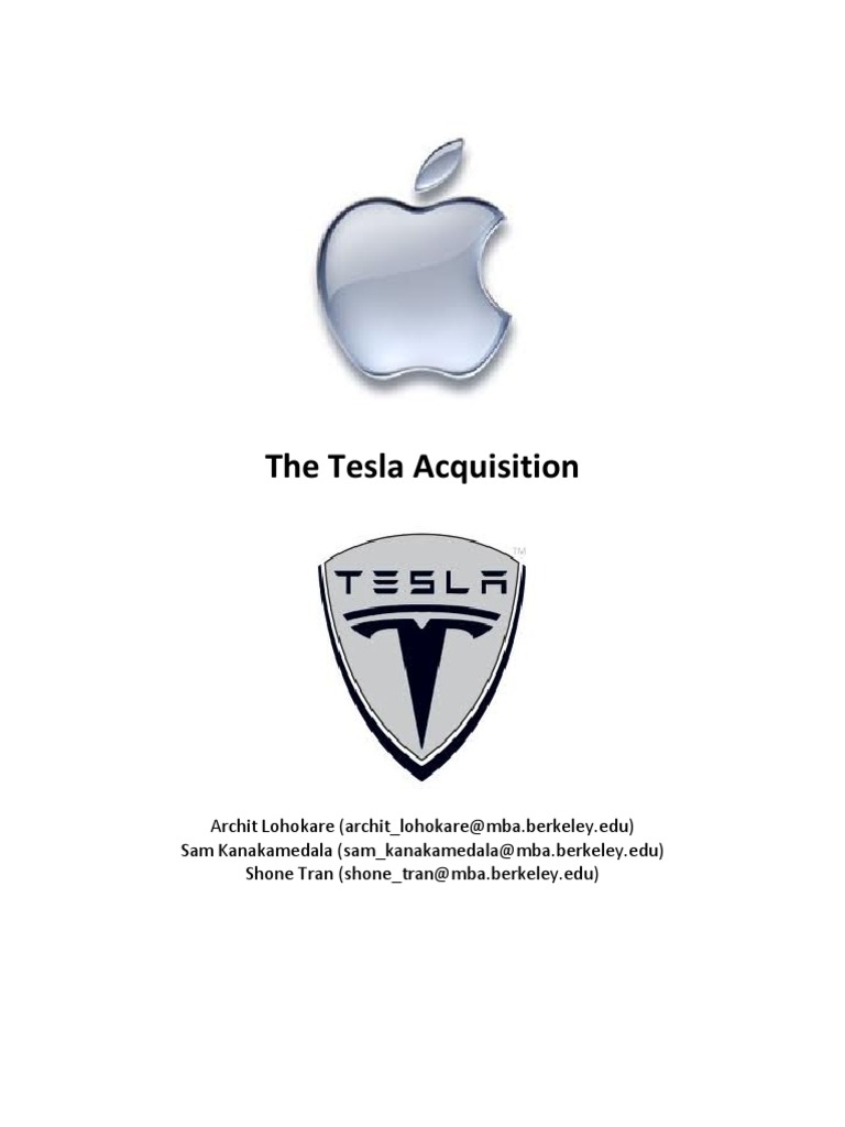The Tesla Acquisition - Pitchbook | PDF | Apple Inc. | Electric Vehicle