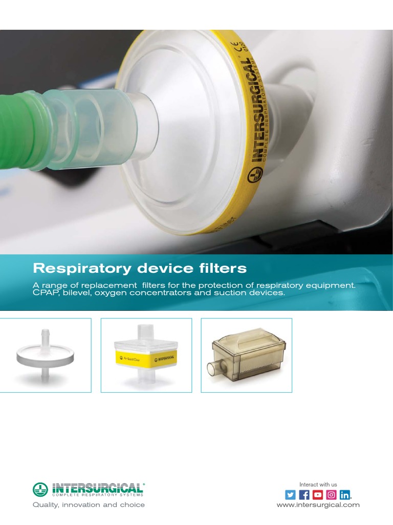 Respiratory Device Filters Catalogue INT Issue 2 Web | PDF | Chemistry ...