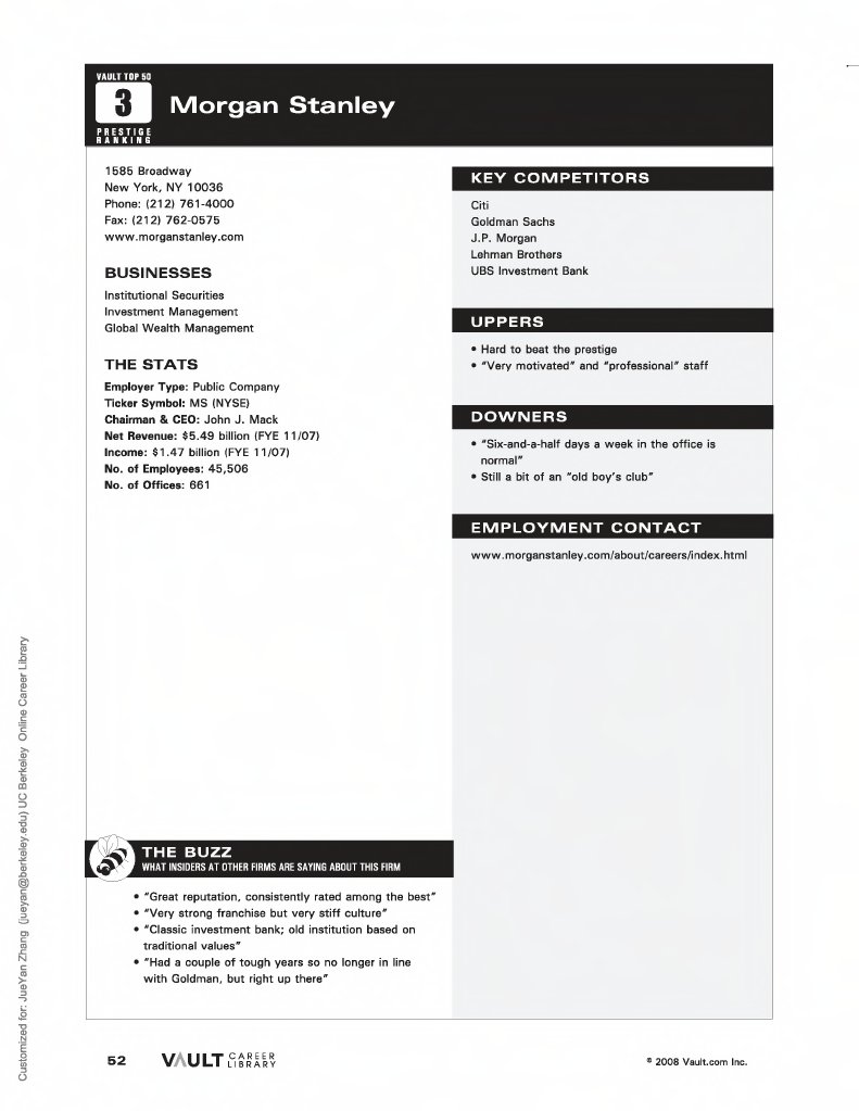 Morgan Stanley Vault Guide | PDF