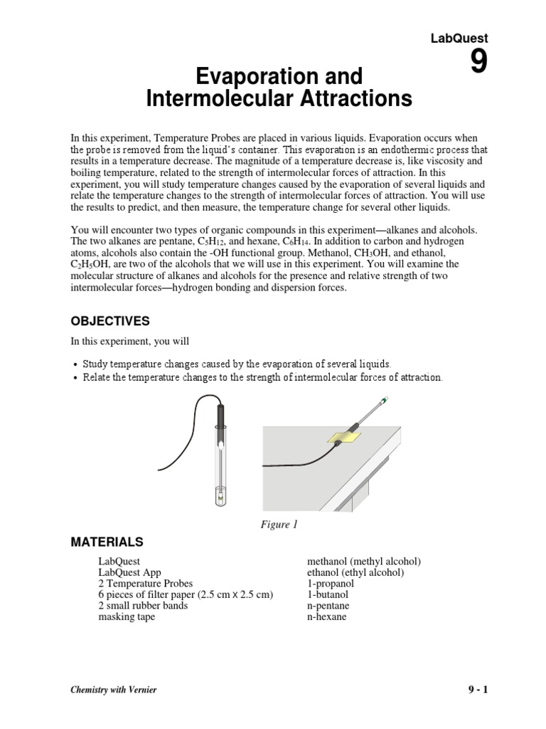 Lab 2 Evaporation of Alcohols | PDF | Ethanol | Molecules