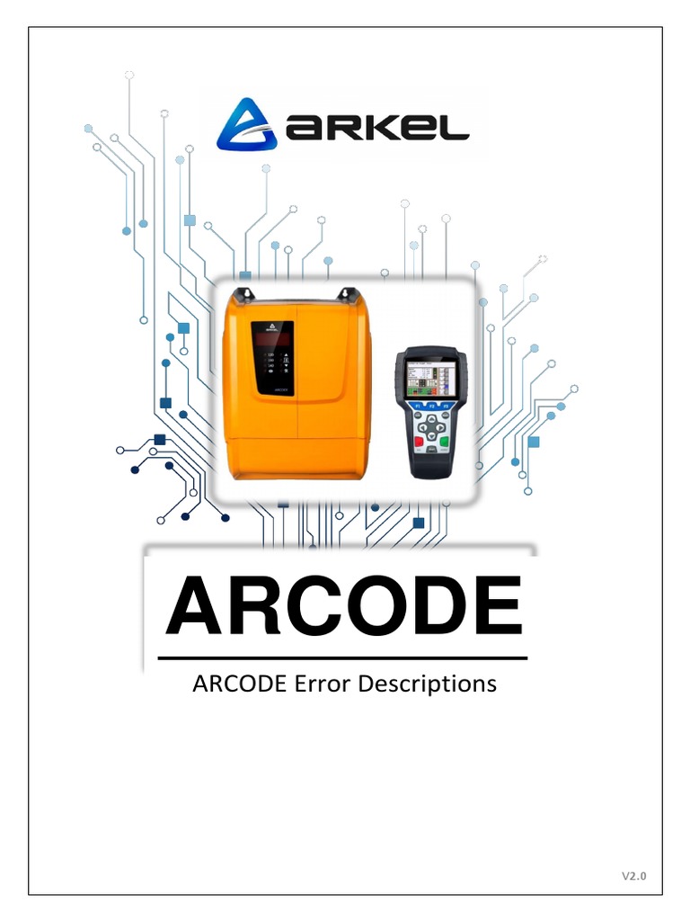 ARCODE Error Descriptions V20.en | PDF | Relay | Electric Motor