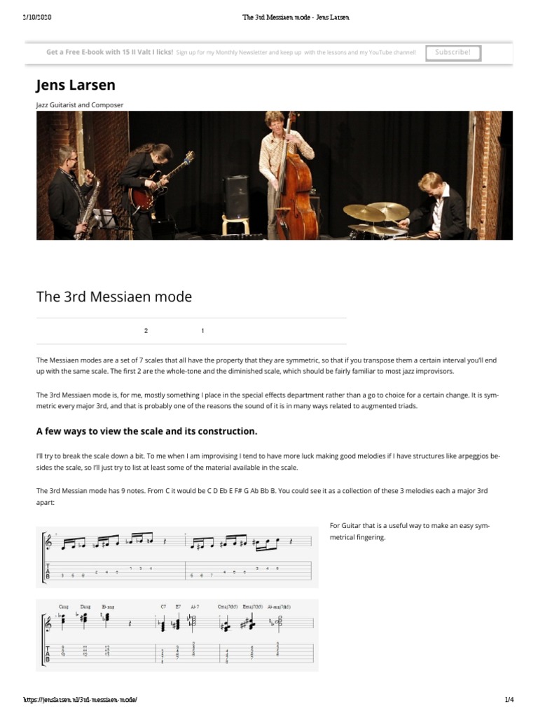 The 3rd Messiaen Mode - Jens Larsen | PDF | Chord (Music) | Scale (Music)