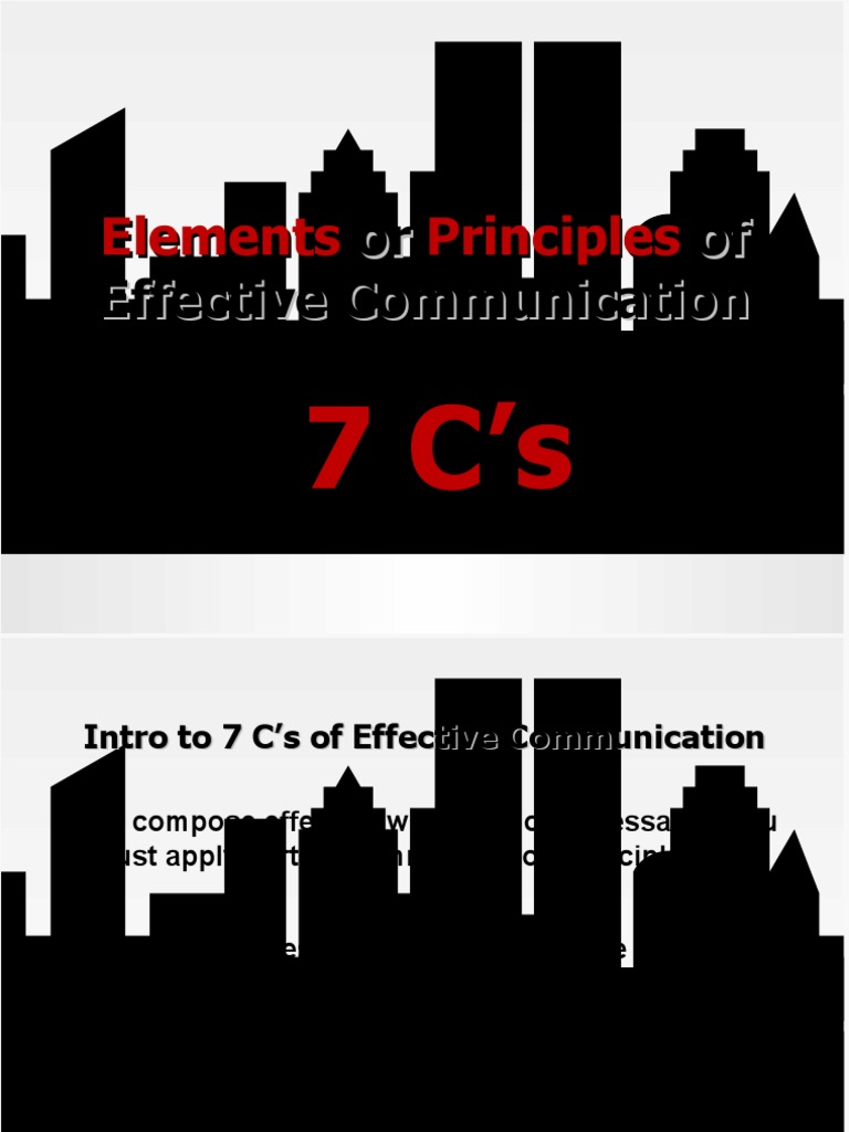 Elements or Principles of Effective Communication | PDF | Sentence (Linguistics) | Communication