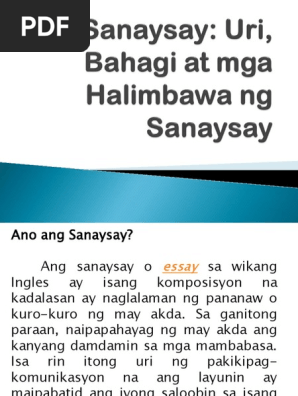 Ano Ang Ang Sanaysay - Huxley Sanaysay