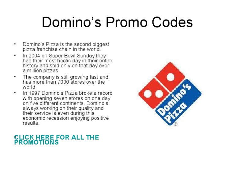 Domino's Pizza Promo Codes and Offers | PDF
