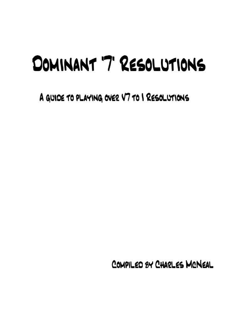 Dom7 Resolutions | PDF | Sports & Recreation