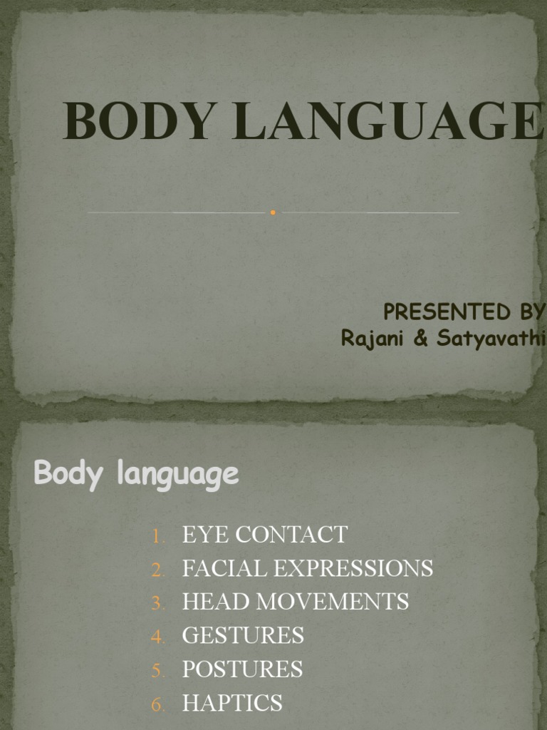Understanding Body Language Essentials | PDF