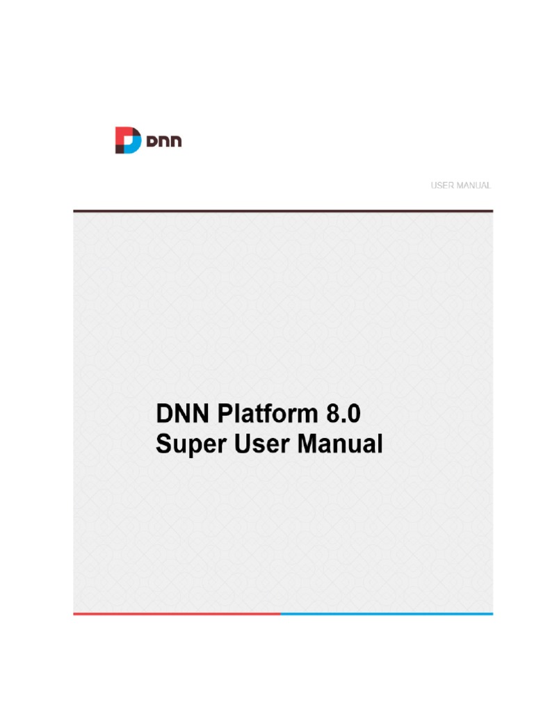 DNN Platform 8 0 1 Super User Manual | PDF | Websites | World Wide Web