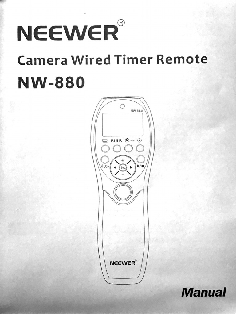 Neewer NW-880 Remote | PDF