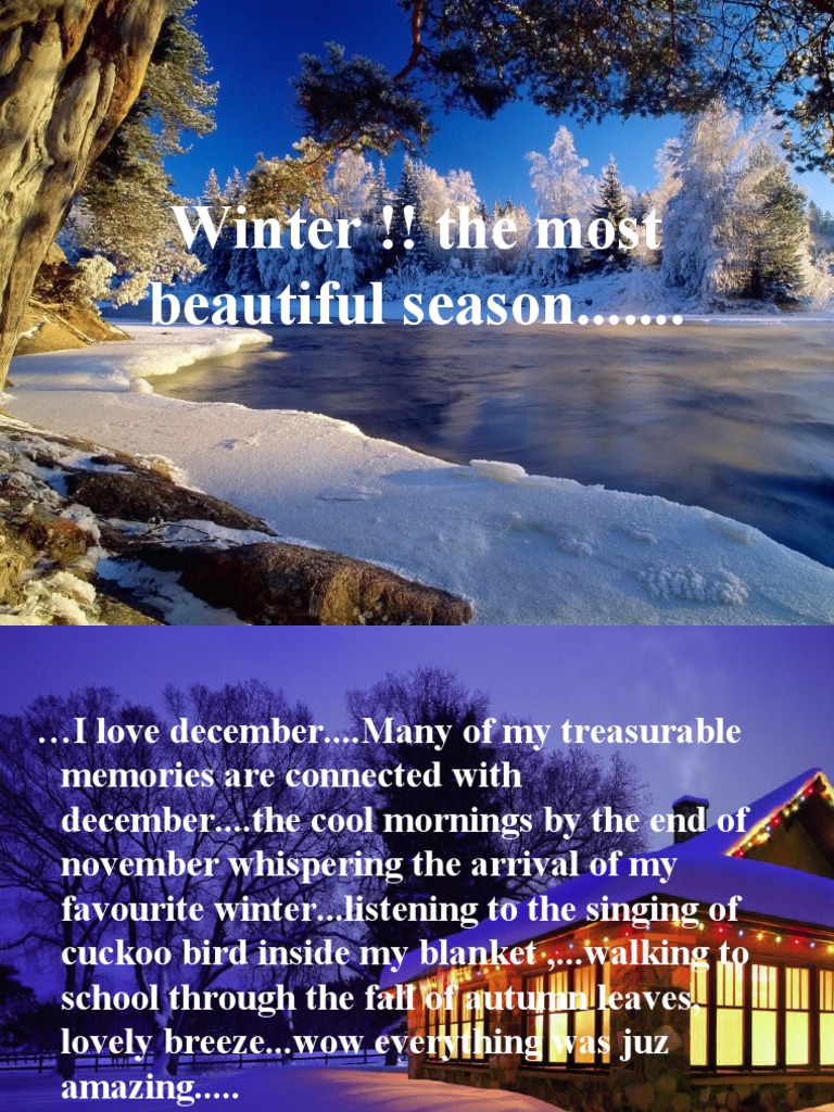 Winter !! The Most Beautiful Season...... | PDF | Poetry