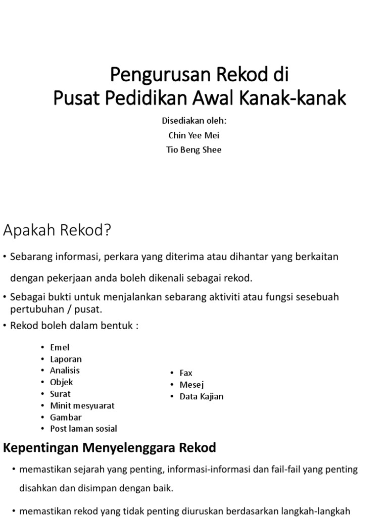 Pengurusan Rekod | PDF