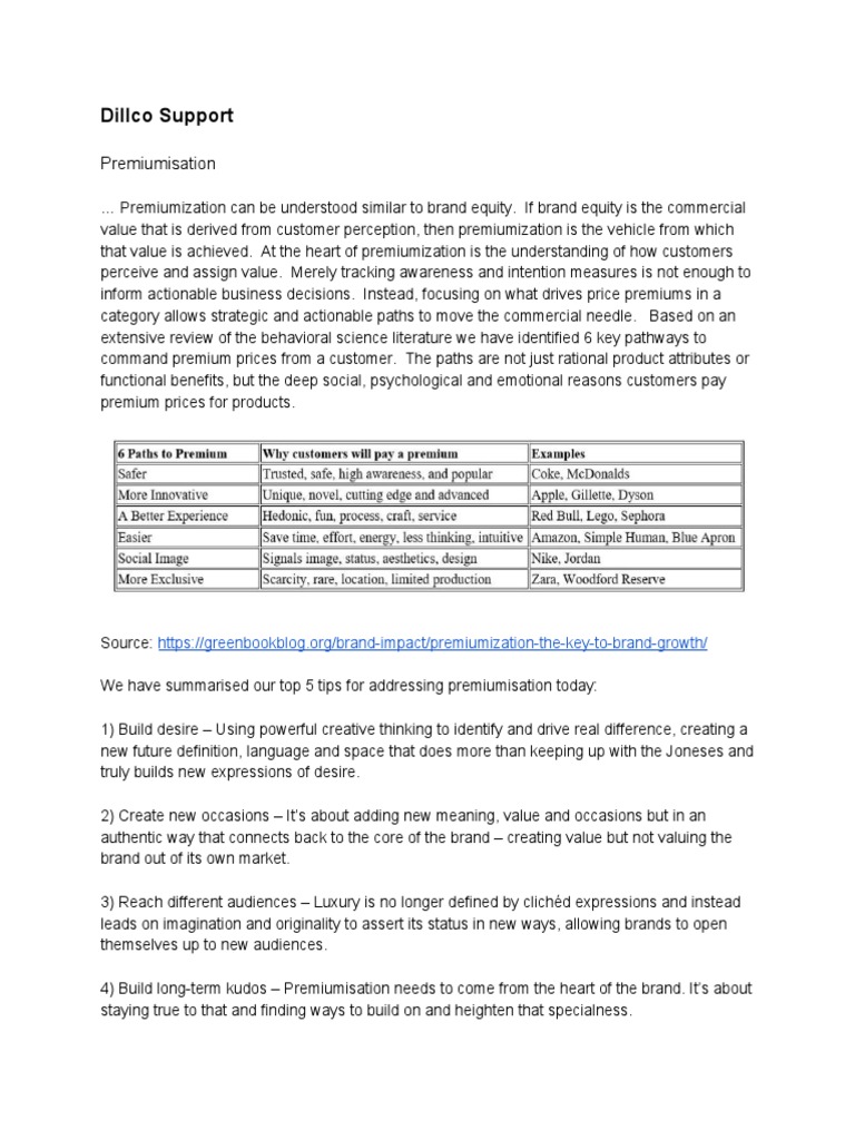 Premiumisation: 6 Key Pathways to Command Higher Prices | PDF | Market ...