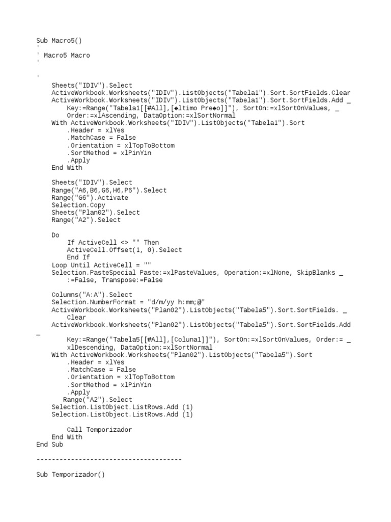 Modelos de Macros | PDF | Computing And Information Technology