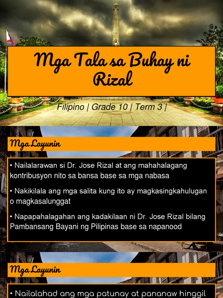 Mga Tala Sa Buhay Ni Rizal | PDF Mga Tala Sa Buhay Ni Rizal | PDF