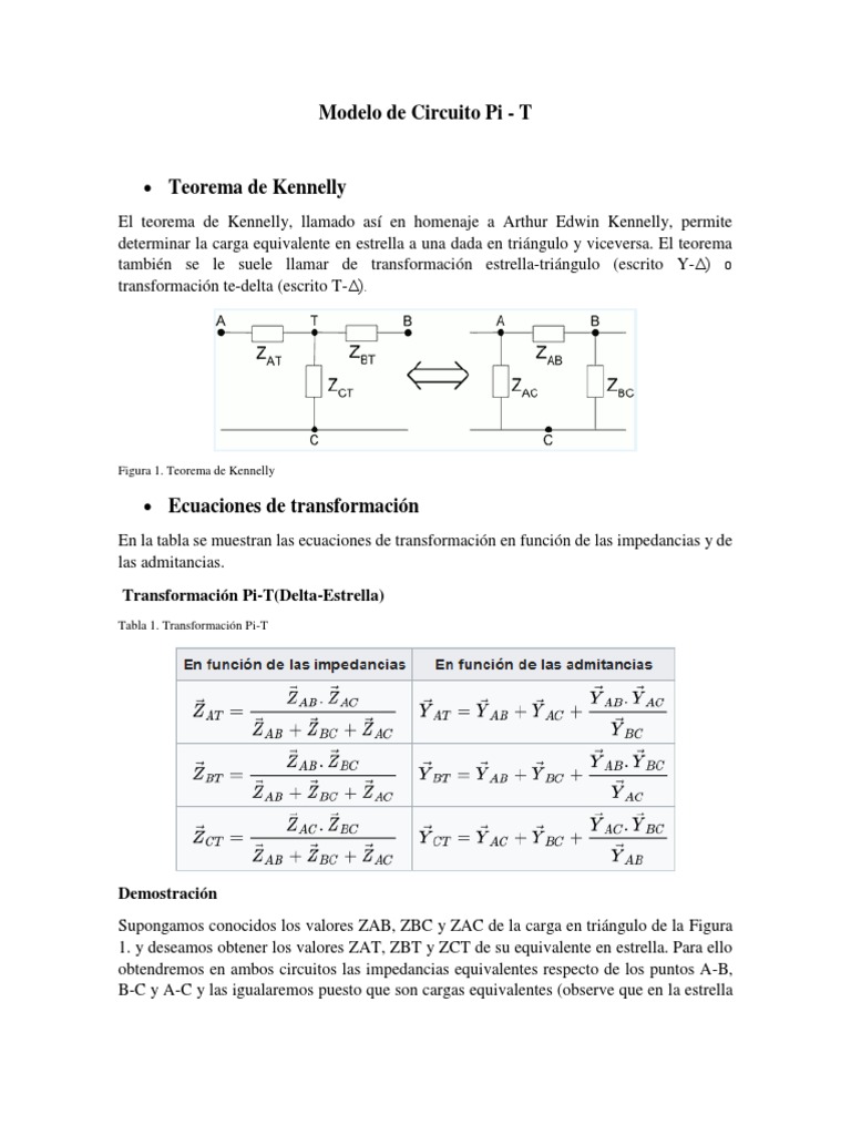 Modelo de Circuito Pi A T | PDF