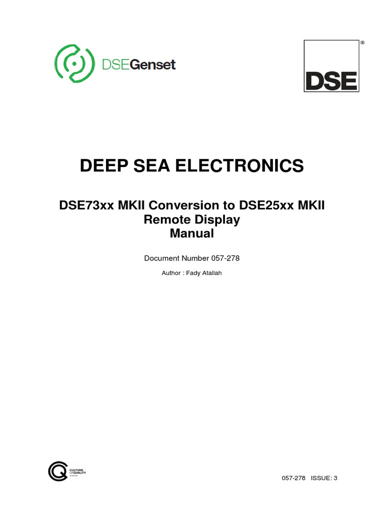 DSE2510 MKII DSE2520 MKII Operator Manual | PDF | Usb | Scada
