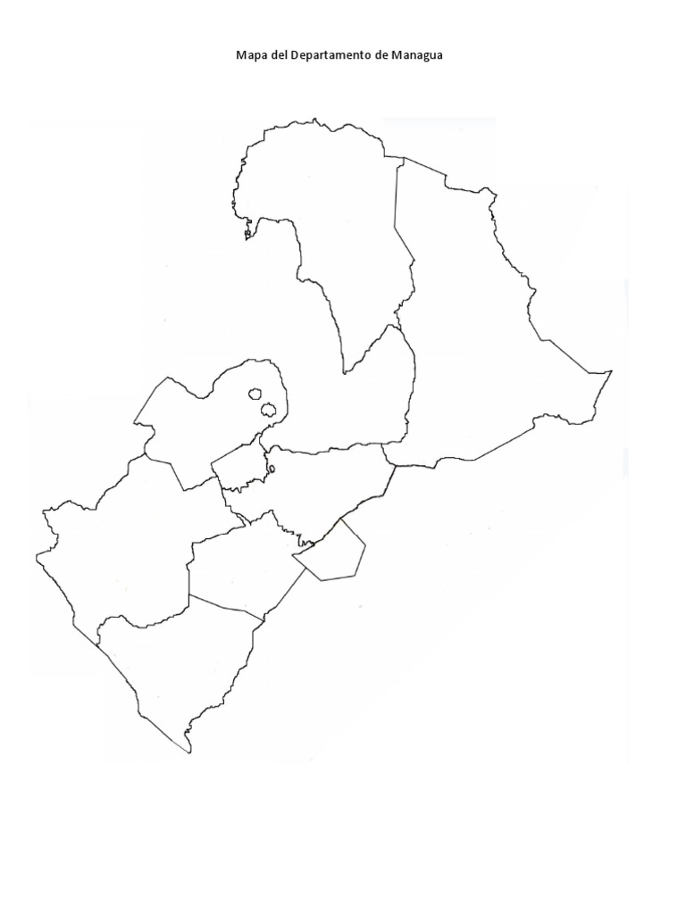 Mapa Del Departamento de Managua | PDF