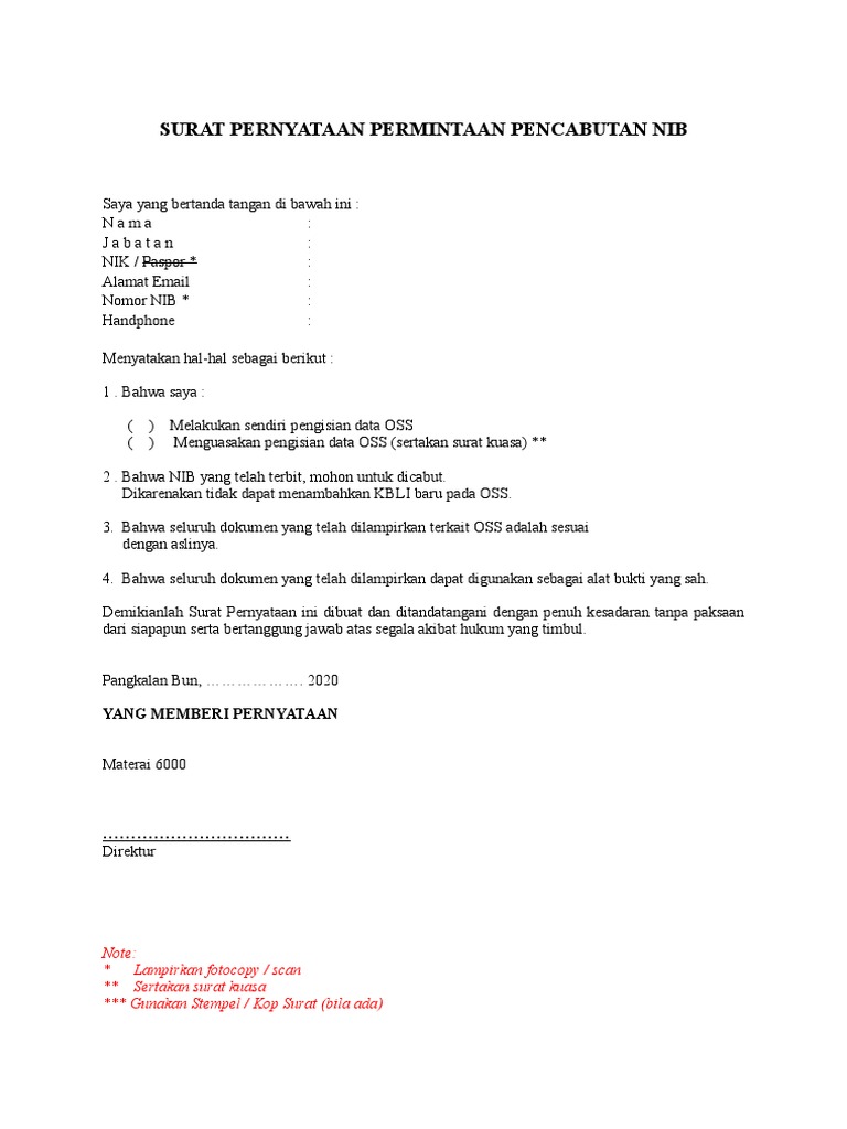 Surat Cabut NIB | PDF | Ilmu Sosial