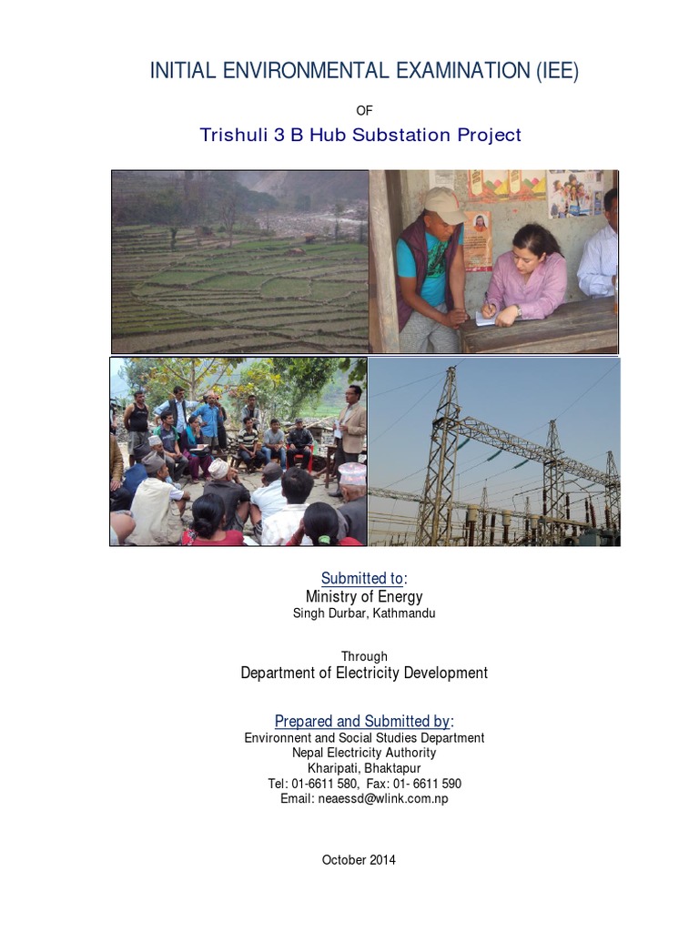 IEE Report of Trishuli 3 B Hub Substation Project - Approved 15 Nov PDF ...
