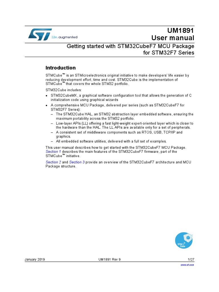 STM32 Cube F7 Getting Started | PDF | Usb | Device Driver