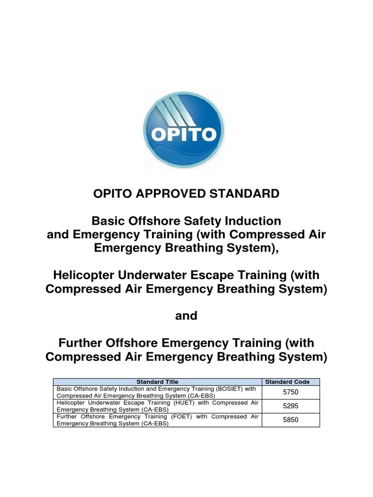 Bosiet Foet Huet With Ca Ebs | PDF | Offshore Drilling | Occupational ...