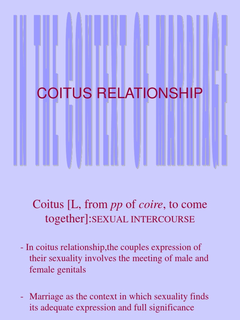 Coitus | PDF | Sexual Intercourse | Adultery