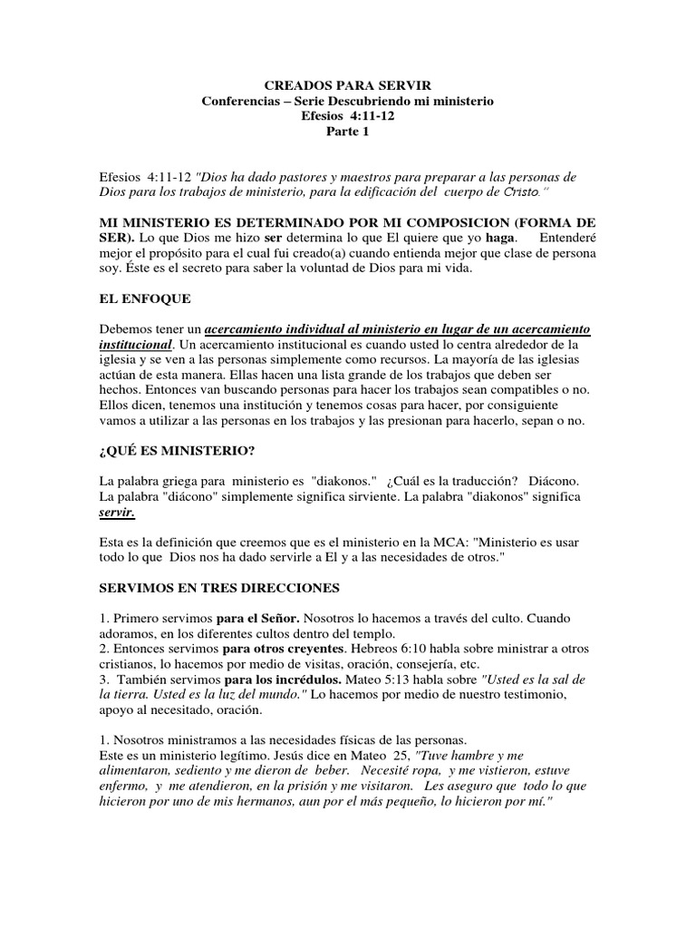 Descubriendo Mi Ministerio - Hoja de Trabajo | PDF | Oración | Cristo ...