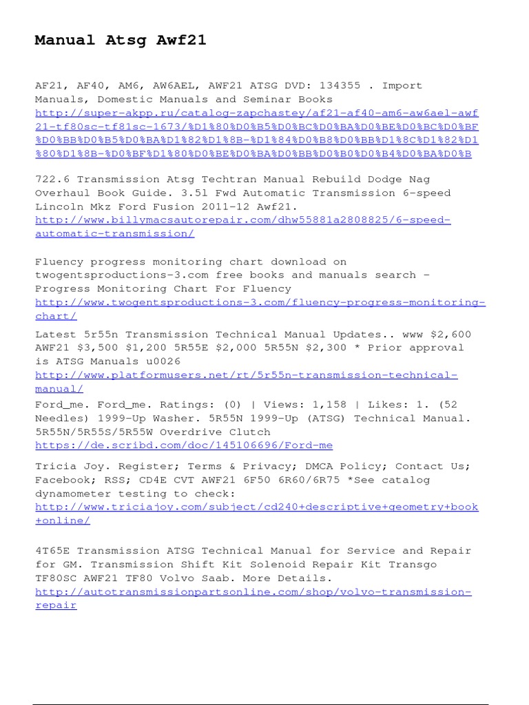 Fdocuments - in - Manual Atsg Awf21 Colegio Atsg Awf21 If Looking For A ...