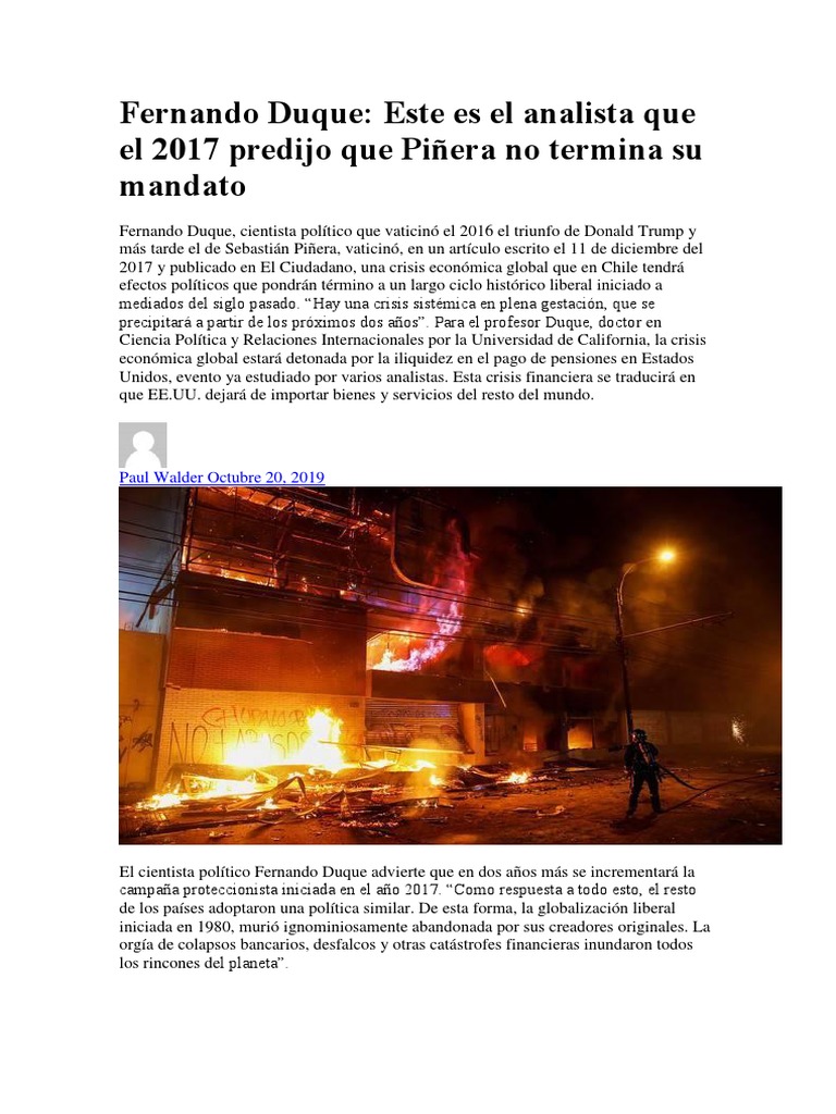 Fernando Duque | PDF | Pensión | Chile