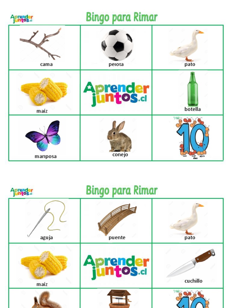 bingo de rimas