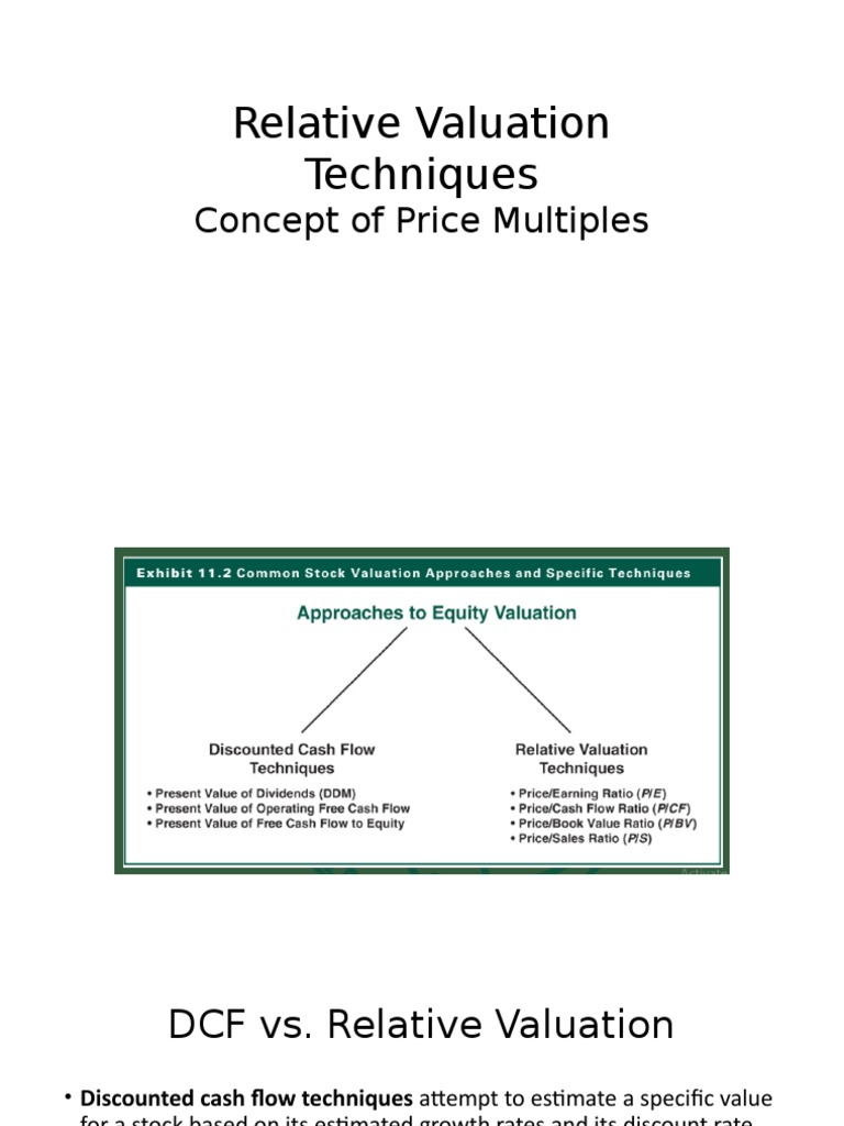 Relative Valuation Techniques | PDF | Discounted Cash Flow | Stock ...