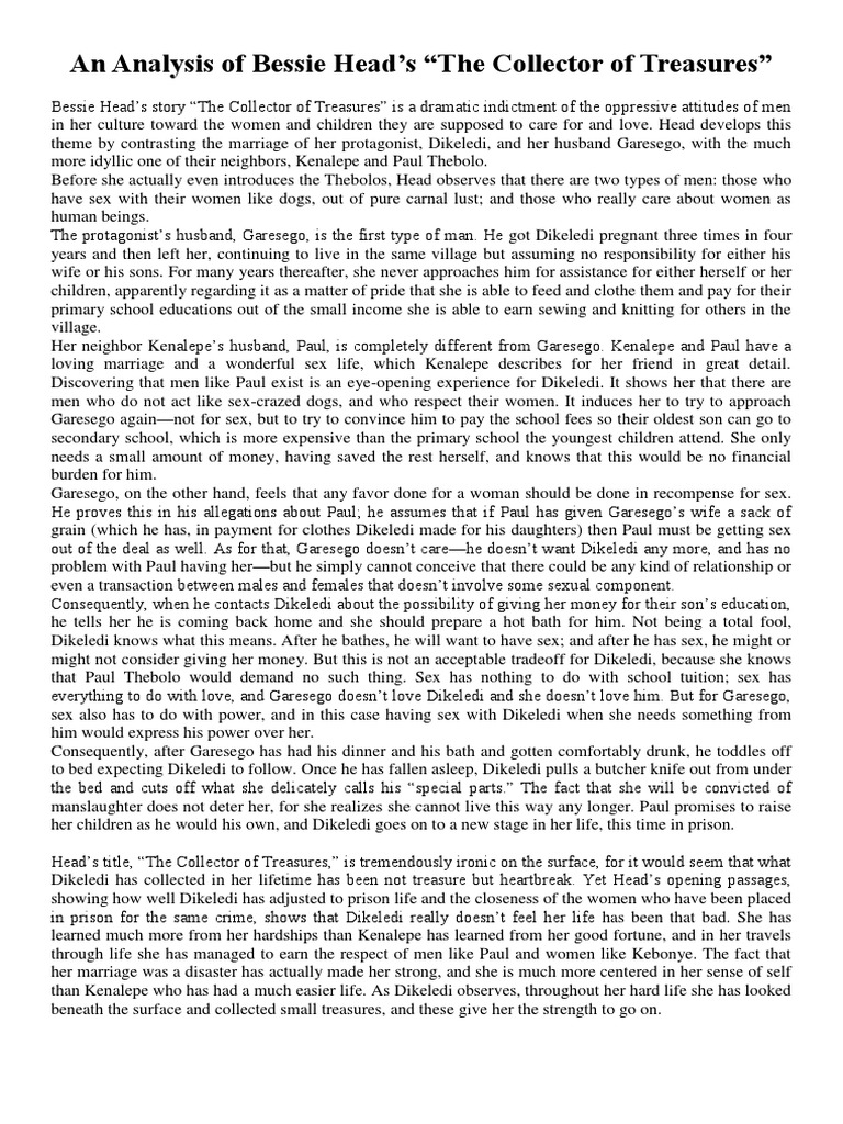 An Analysis of Bessie Head | PDF