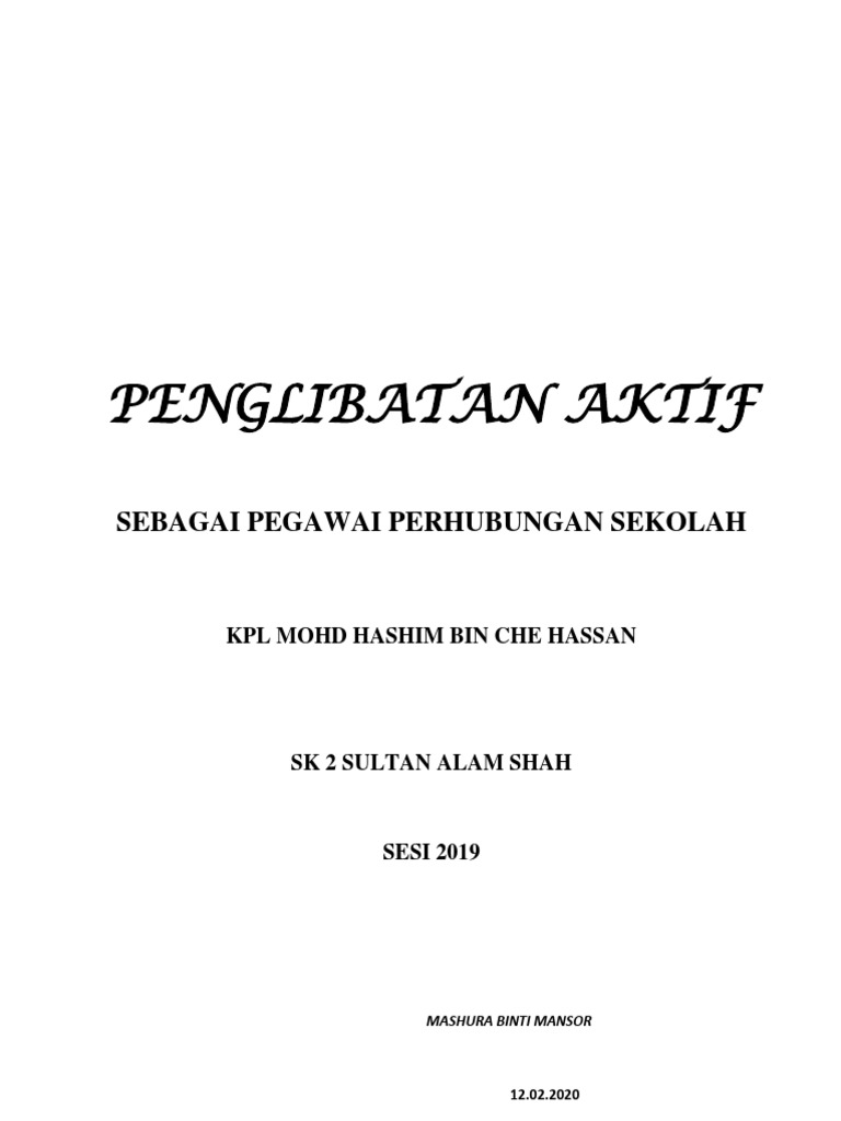 Sijil Penghargaan PPS 2019 | PDF