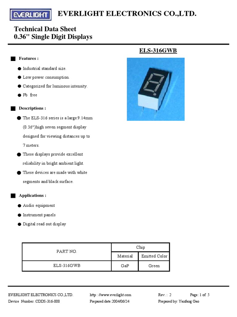 Datasheet PDF | PDF | Electronics | Electromagnetic Radiation
