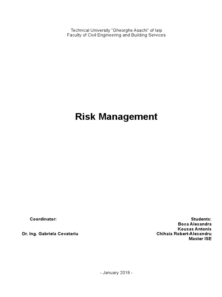Risk Management | PDF | Excavation (Archaeology) | Traffic Collision