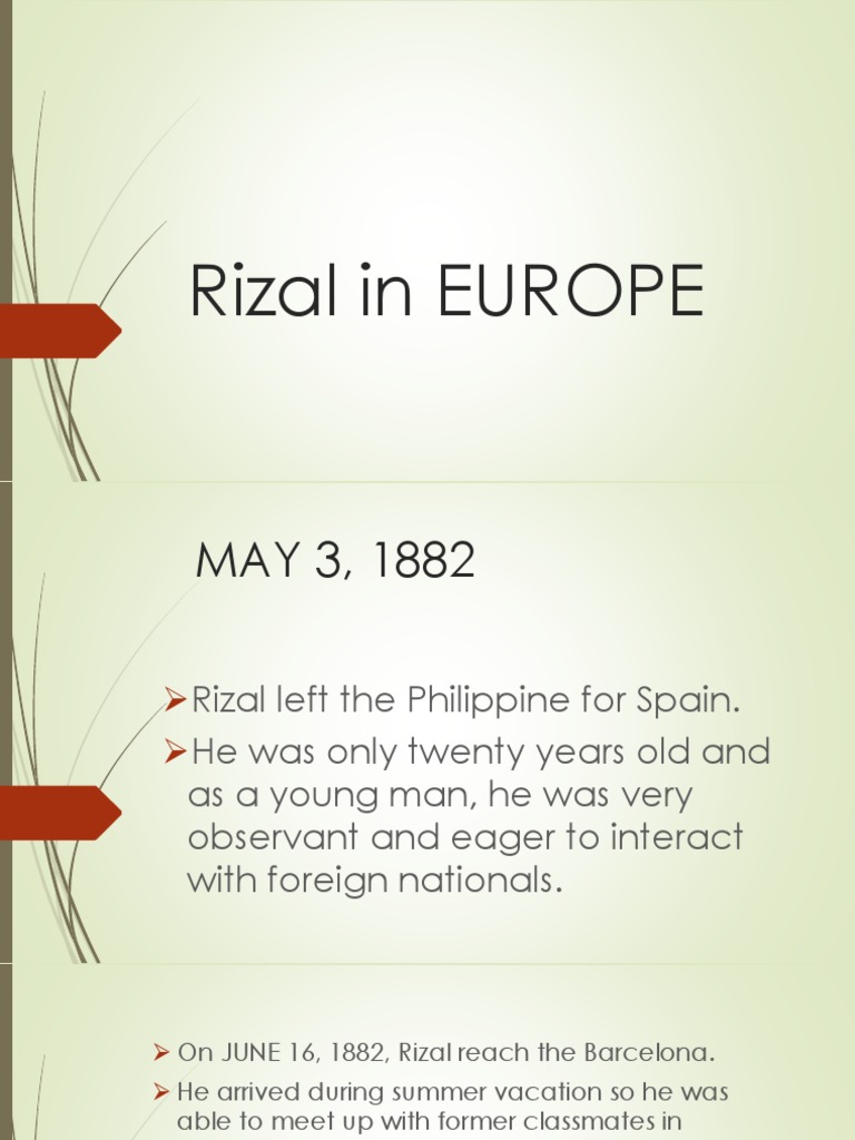 Rizal in EUROPE | PDF