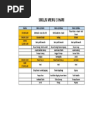 Jadual Menu Harian Kanak Kanak Umur 3 Hingga 4 Tahun | PDF