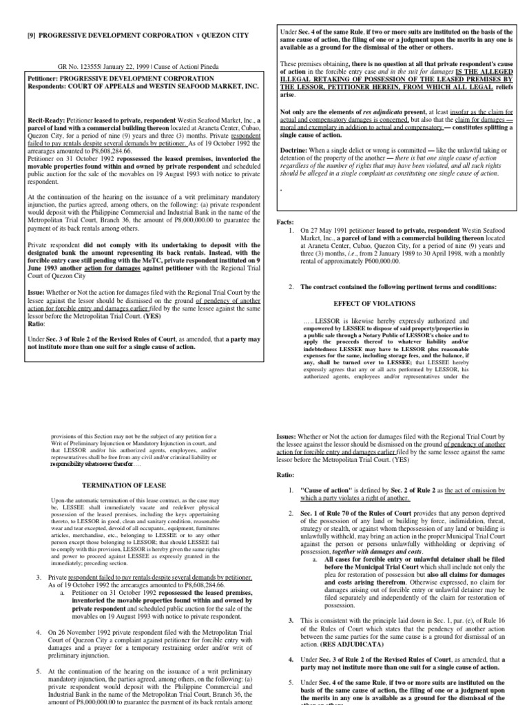 Lease Dispute: Forcible Entry Case | PDF | Lease | Lawsuit