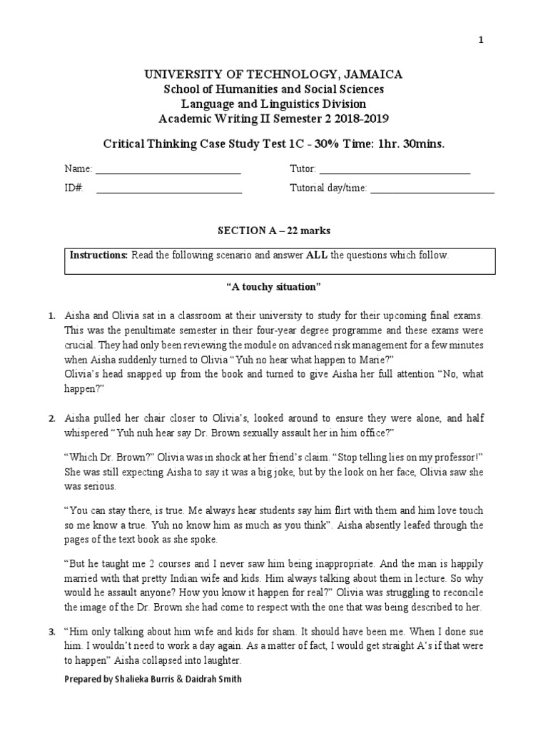 Understanding "Touchy Situation" | PDF | Argument | Test (Assessment)