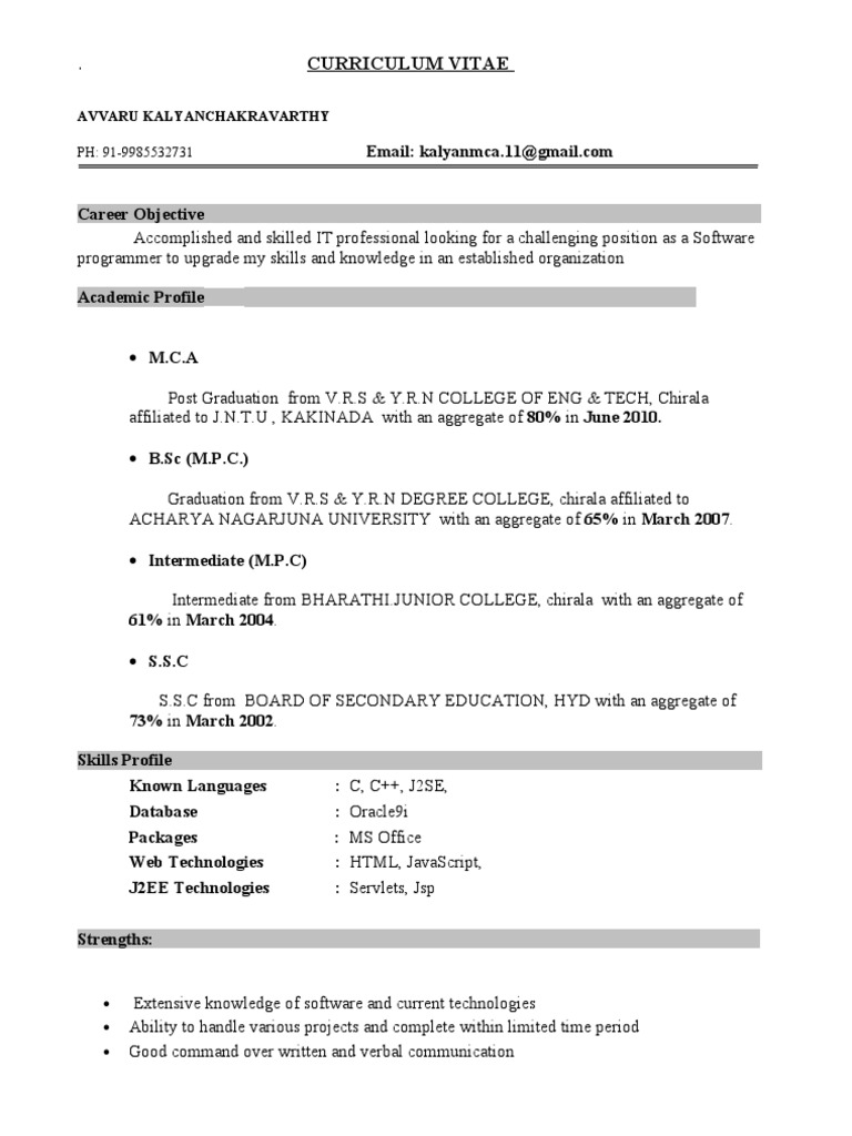 Kalyan's Resume | PDF | Computing | Software