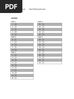 A2 Key For Schools Reading Sample Answer Sheet | PDF
