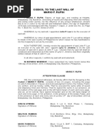 Sample of Notarial Will | PDF | Will And Testament | Document