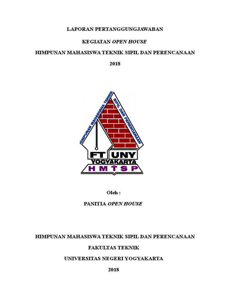 Contoh LPJ Asli Open House 2018 | PDF