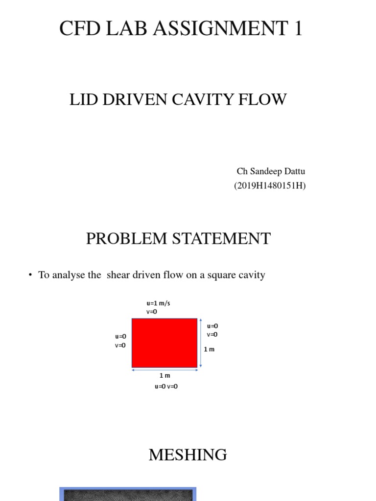 Lid Driven Cavity Simulation | PDF | Navier–Stokes Equations | Fluid ...